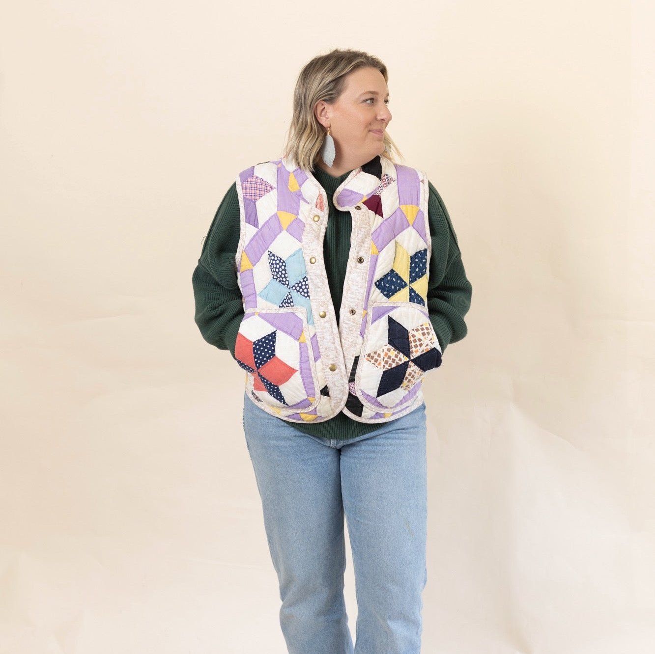 Heirloom Quilted Vest w/ Snaps MADE TO ORDER – Project Free 2 Fly