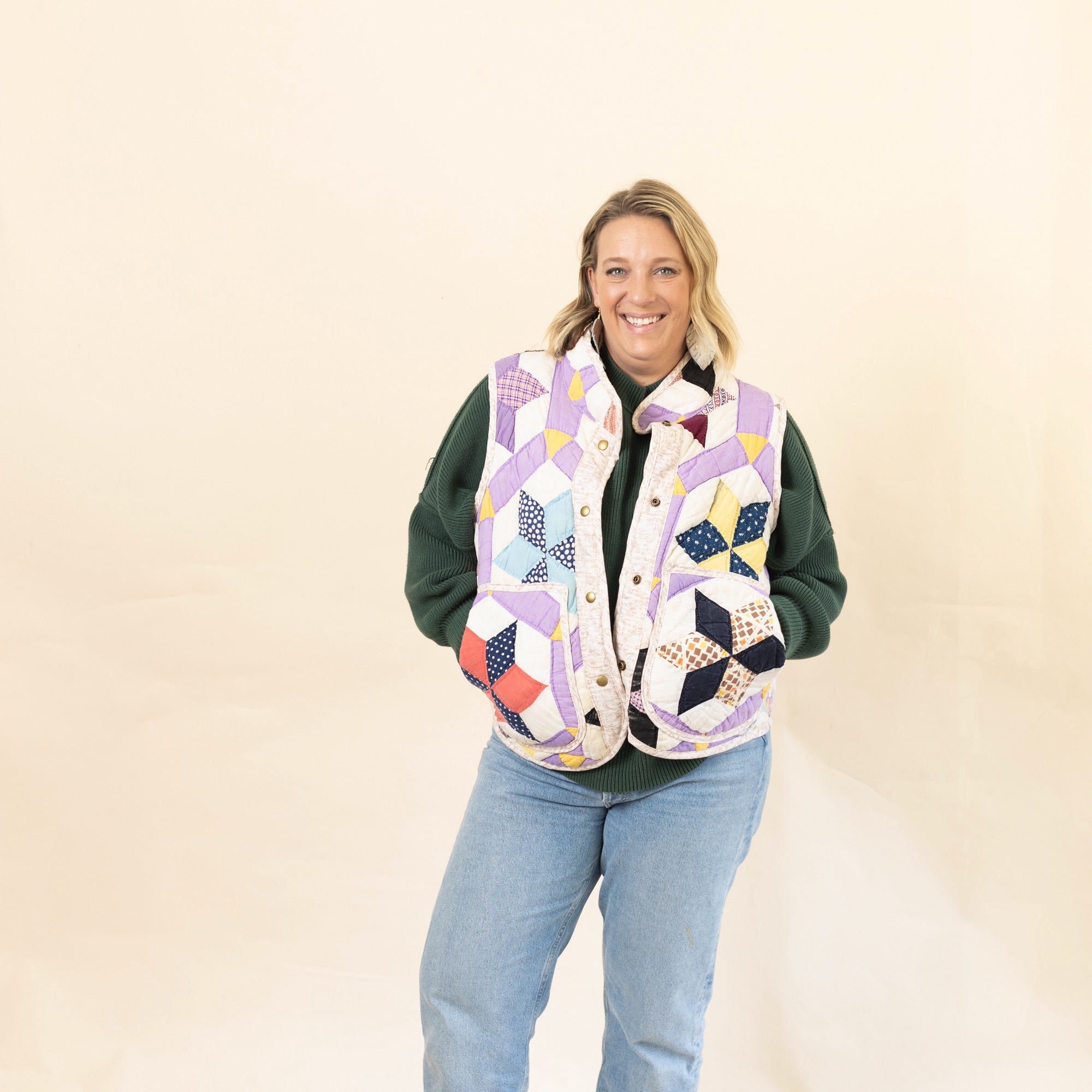 Heirloom Quilted Vest w/ Snaps MADE TO ORDER – Project Free 2 Fly